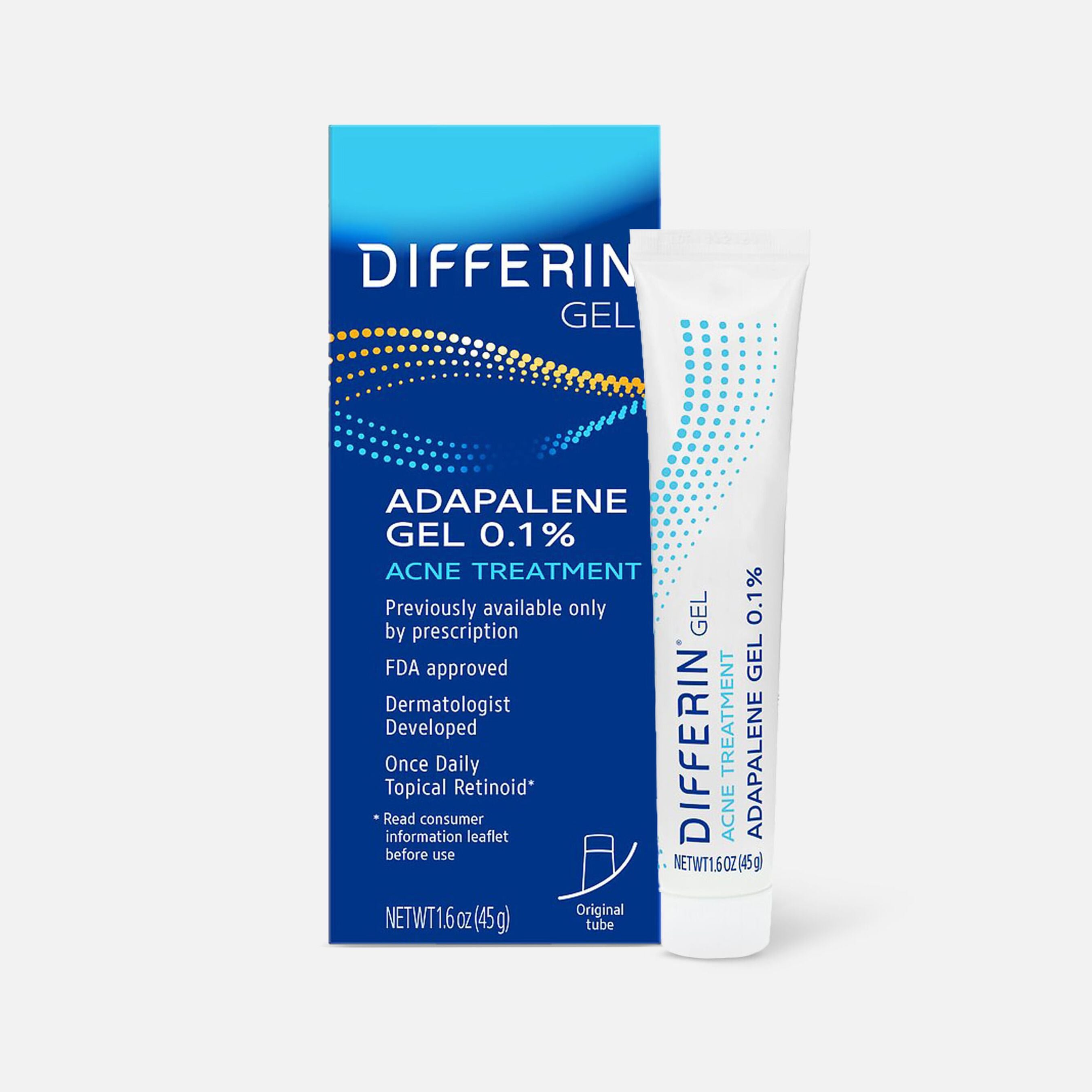 HSA Eligible Differin 0.1% Adapalene Treatment Gel, 45g Tube | HSA Eligible