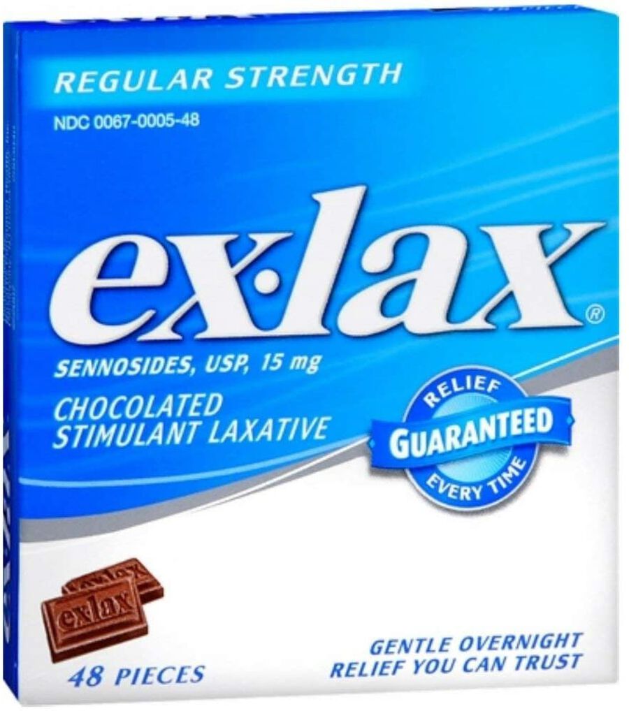 Ex-Lax Regular Strength Sennosides, 15 mg, Stimulant Laxative ...