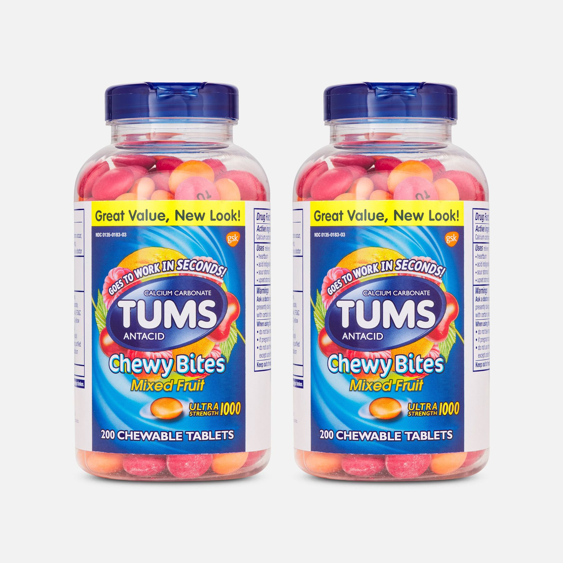 HSA Eligible TUMS Chewy Bites Ultra Strength Antacid Chewable Tablets ...