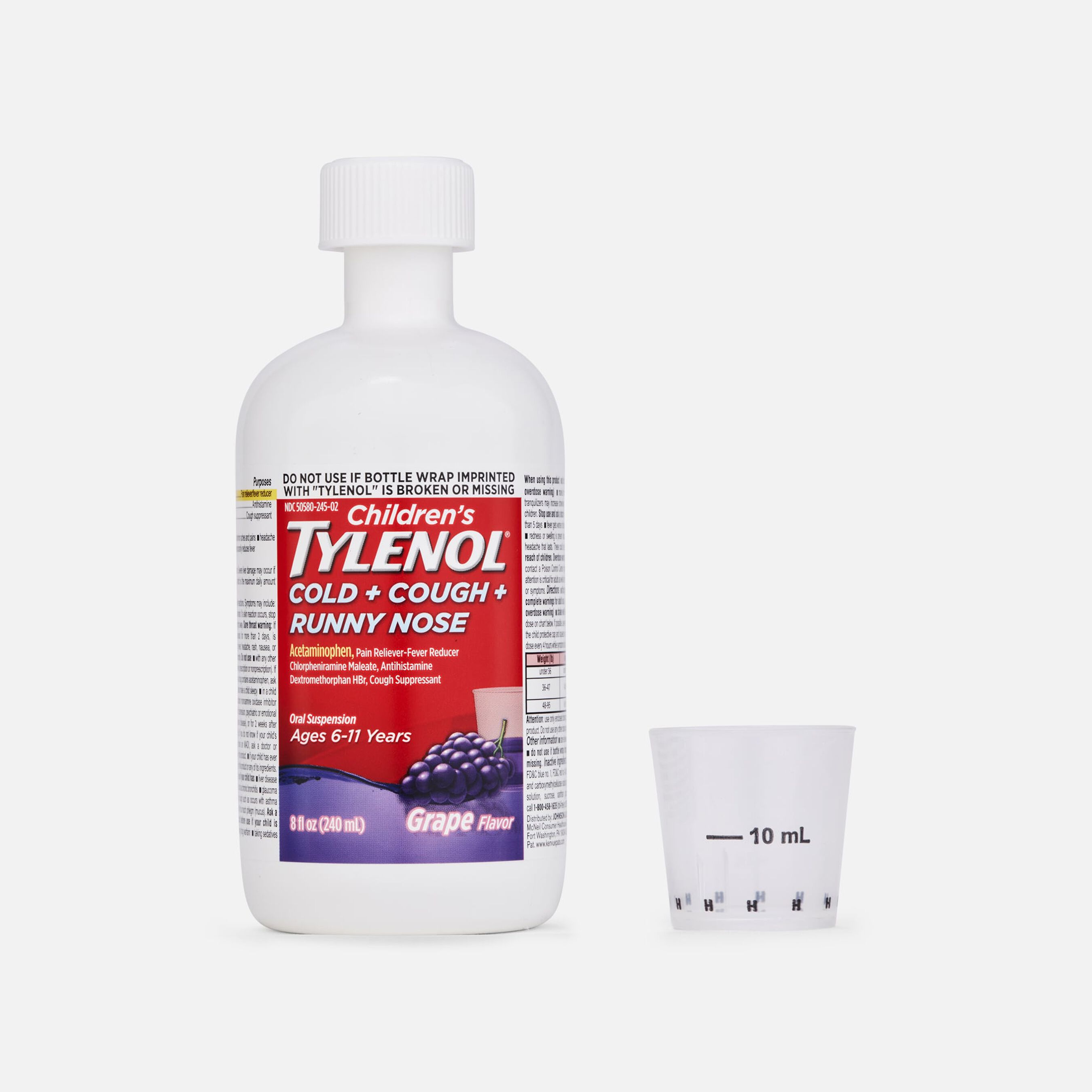 HSA Eligible Children's Tylenol Cold + Cough + Runny Nose Relief Liquid ...