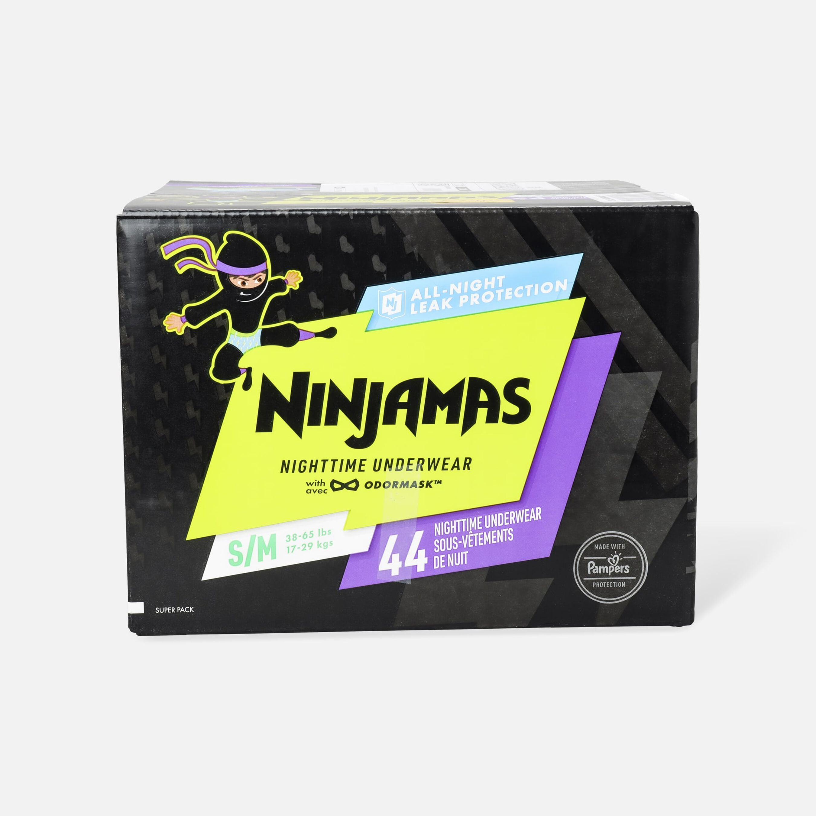 HSA Eligible Ninjamas Nighttime Bedwetting Underwear, Boy, Size S/M, 44 ...