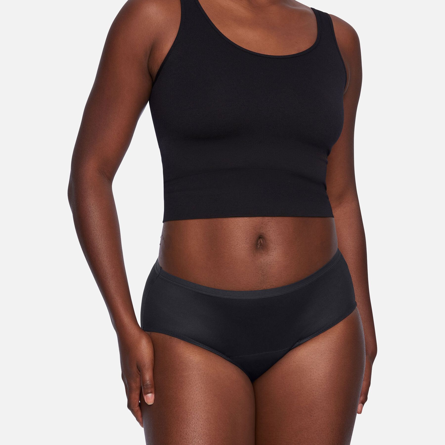 HSA Eligible Thinx For All Leaks Signature Very Light Hiphugger Incontinence Underwear, Black ...