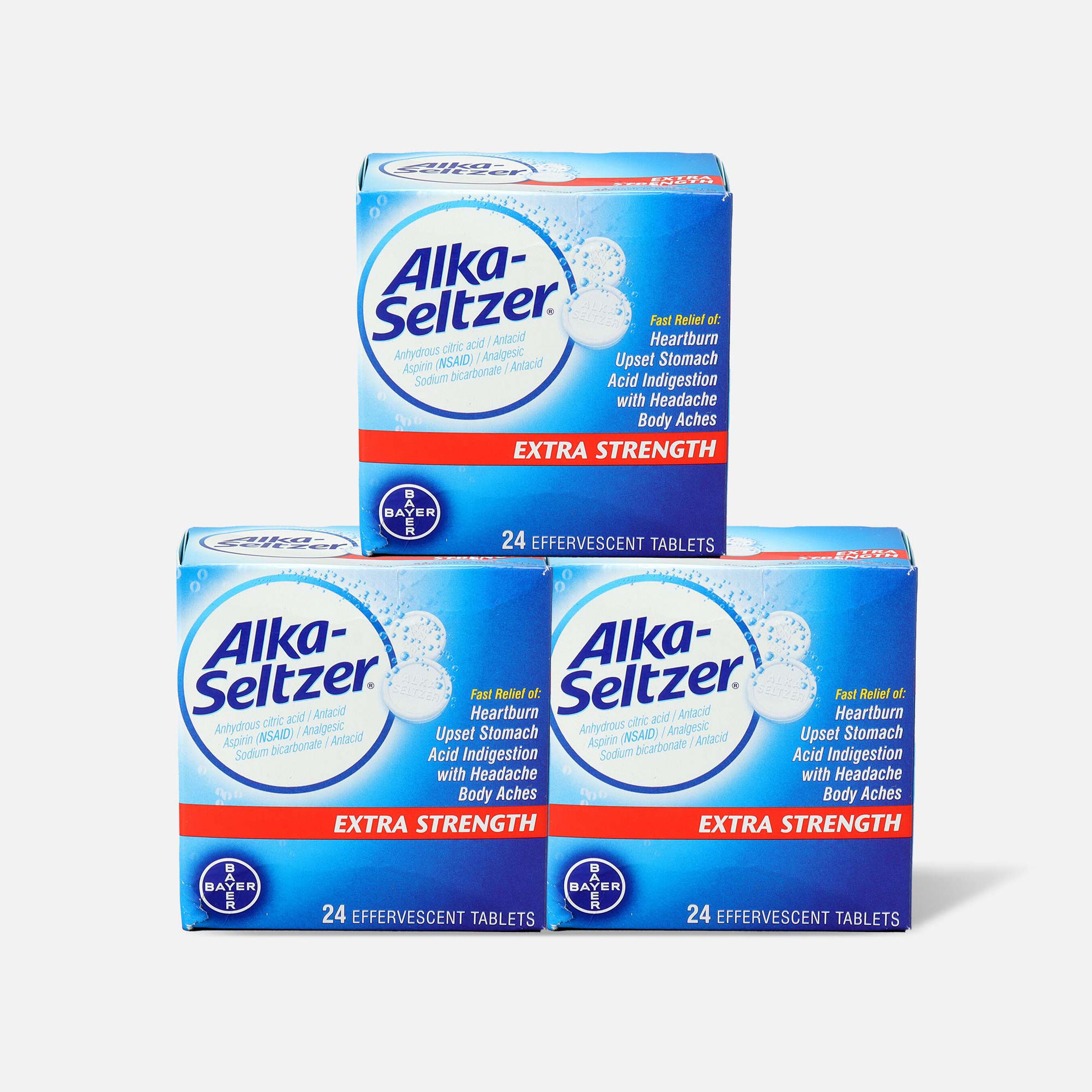 HSA Eligible | Alka-Seltzer Effervescent Tablets, Extra Strength, 24 ct ...