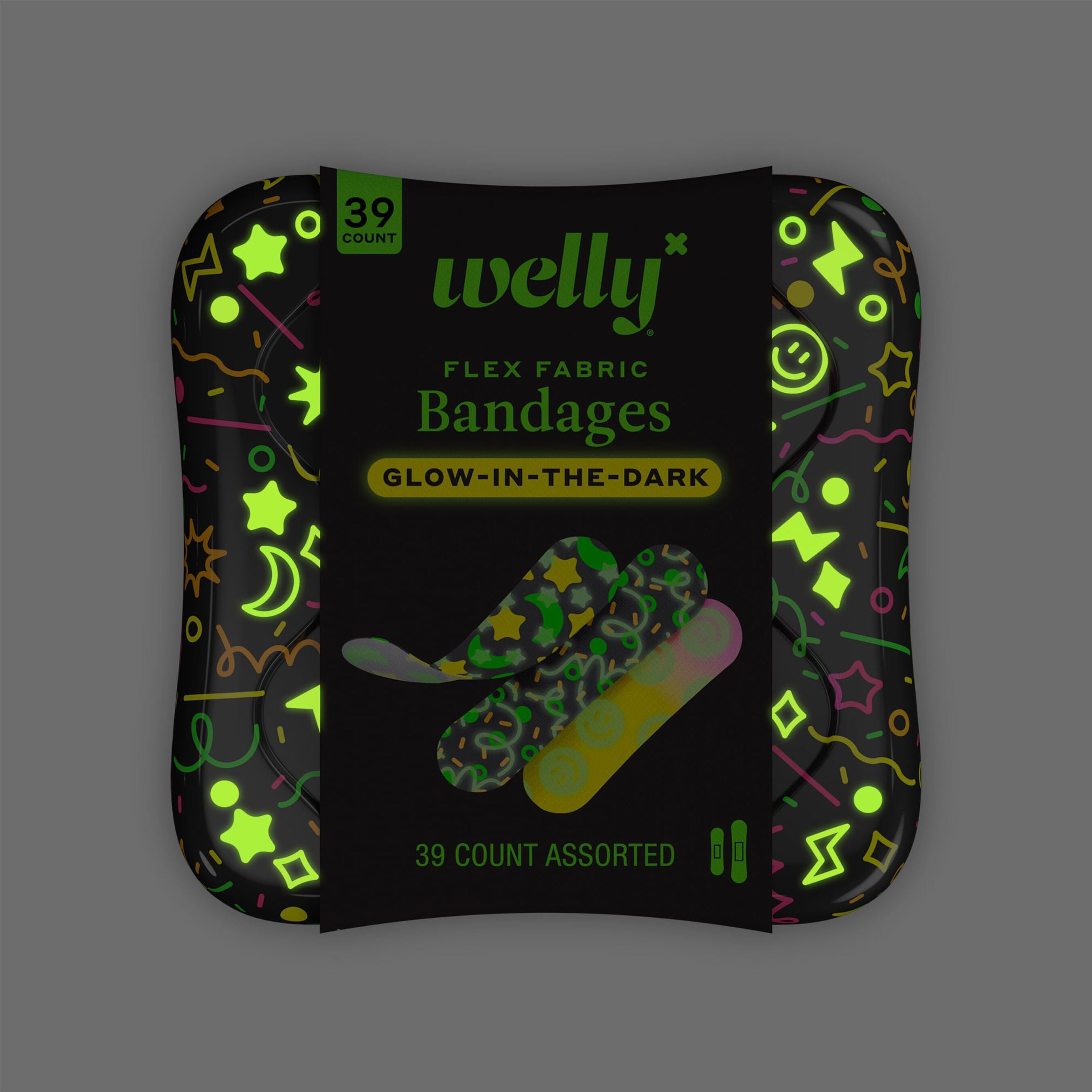 HSA Eligible Welly Bravery Badges Glow-in-the-Dark Bandages, 39 ct ...