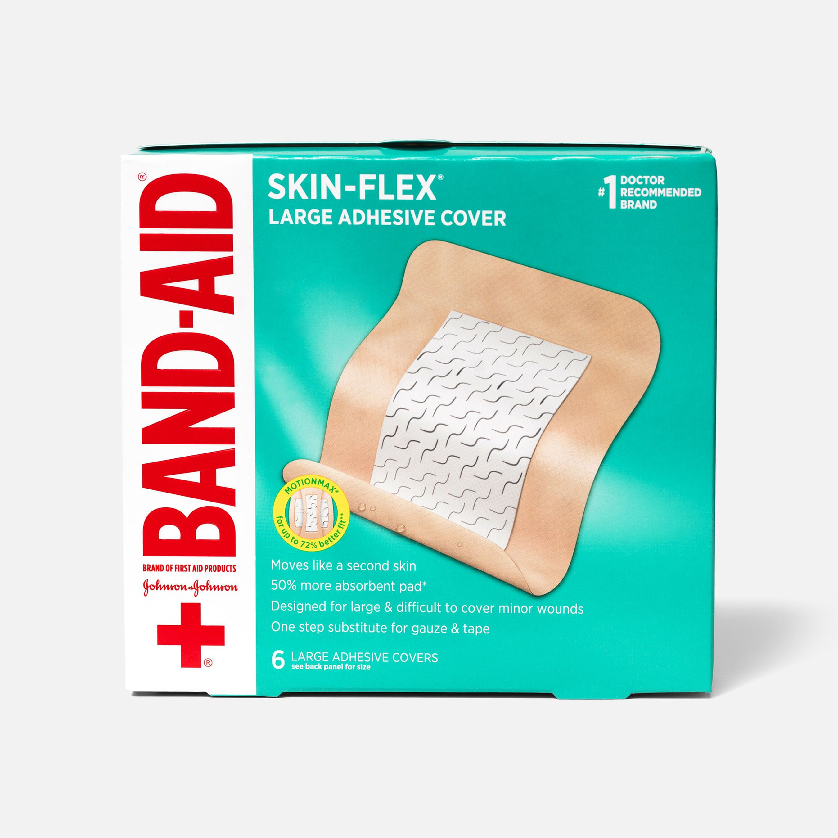 HSA Eligible Band-Aid Skin-Flex Large Adhesive Cover Bandages, 6 ct ...
