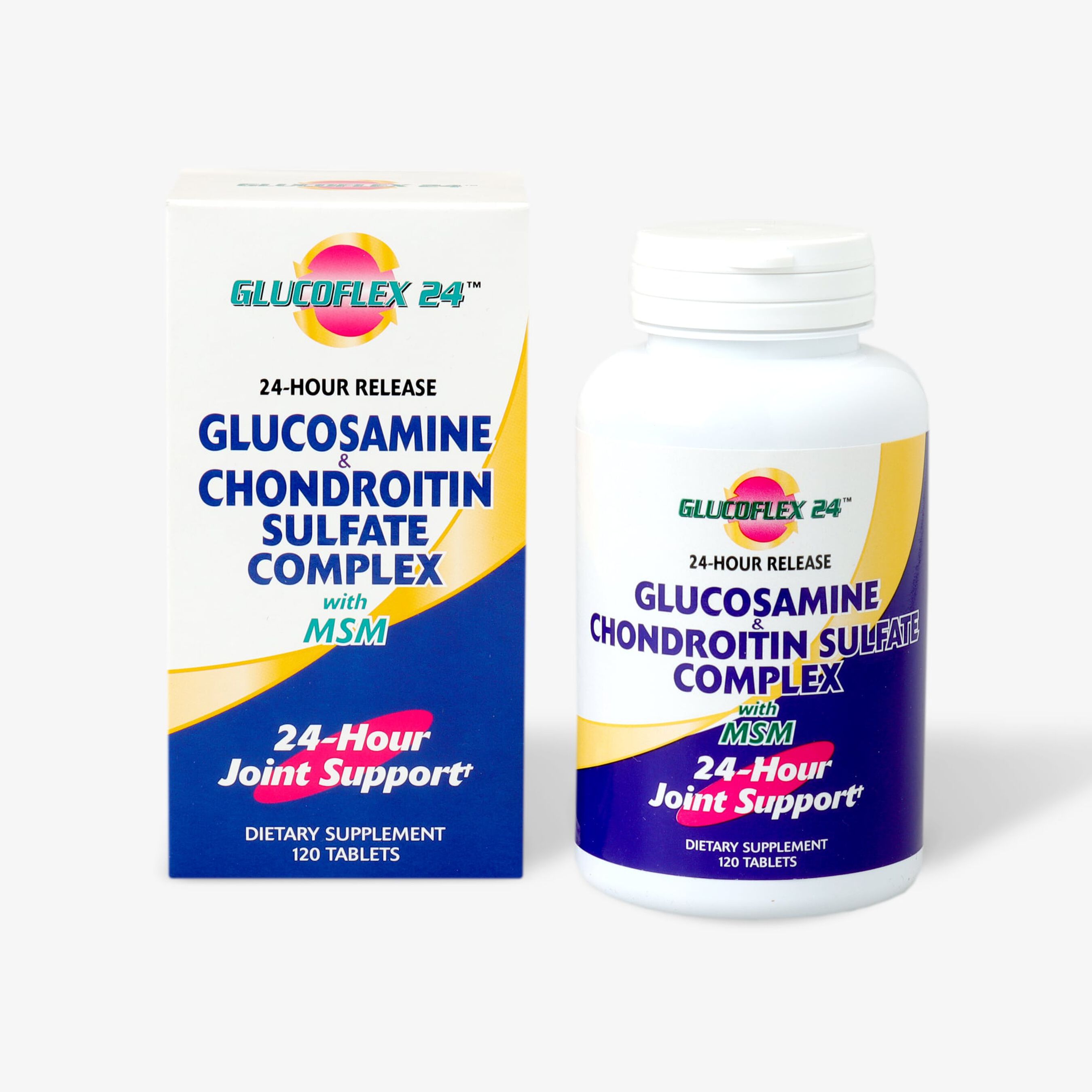 HSA Eligible Glucoflex 24 hour Glucosamine Chondroitin Sulfate with MSM ...