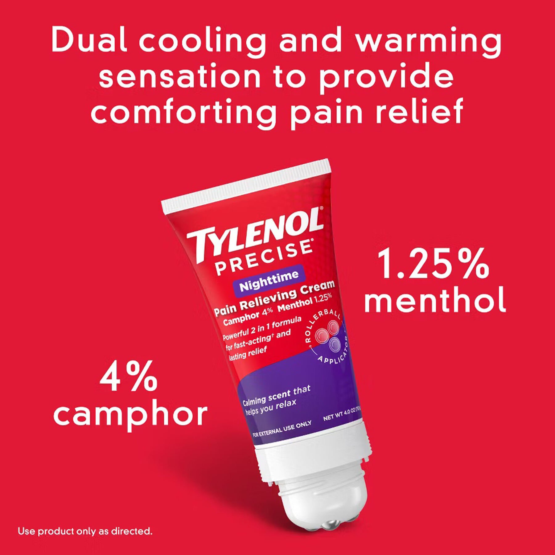 HSA Eligible Tylenol Precise Nighttime Pain Relieving Cream, 4 oz ...